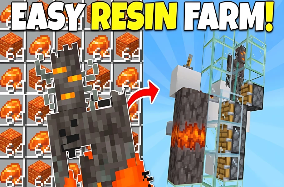 Fast & Cheap Minecraft Creaking Resin Farm - Item4Gamer